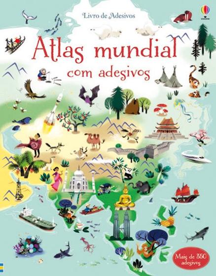 Atlas Mundial - Livro de Adesivos - Usborne - Atlas - Magazine Luiza