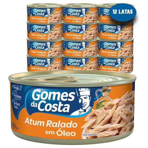 Atum Ralado em Óleo Gomes da Costa 170g (12 latas) - Gomez da Costa ...