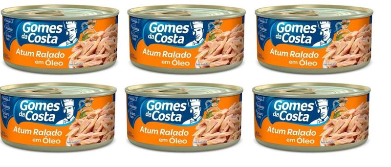 Atum Ralado Em Óleo Gomes Da Costa 170g Com 6 Unidades - Atum Enlatado ...