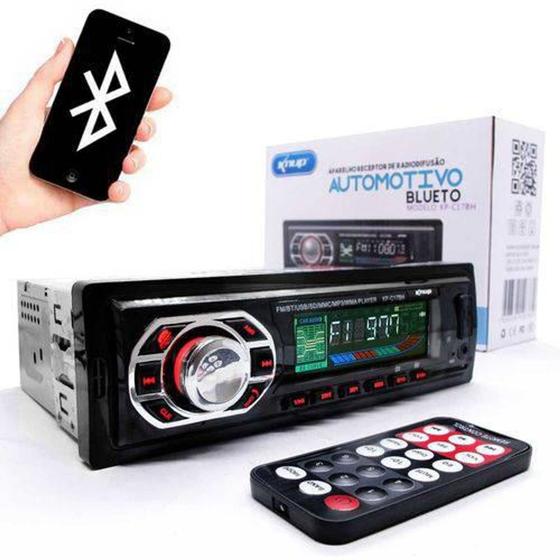 Auto Rádio Automotivo Knup Bluetooth Usb Mp5 Mp3 Player Sd Aux Kp-c25bh - Som Automotivo ...