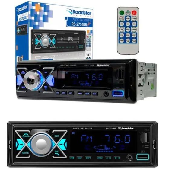 Auto Rádio Mp3 Automotivo Bluetooth Usb Rs2714br Roadstar - Som ...