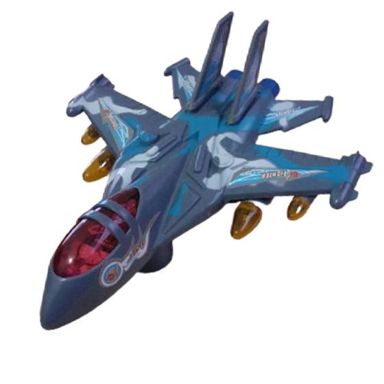 Avião Brinquedo Jato Caça De Combate Bate E Volta Luz E Som - Etitoys ...