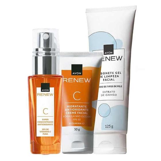 Avon Kit Renew Vitamina C Completo - Kit de Tratamento para o Rosto ...