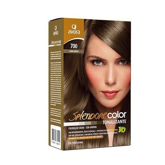 Avora Splendore Color creme tonalizante sem amonia 700 Louro Medio ...