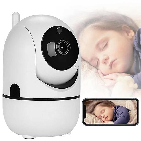 Babá Eletrônica Câmera Wifi Visão Noturna Com Sensor De Movimento E ...