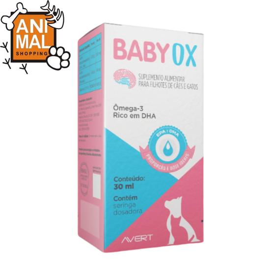 Baby Ox - Suplemento alimentar para filhotes de cães e gatos - 30 ml ...