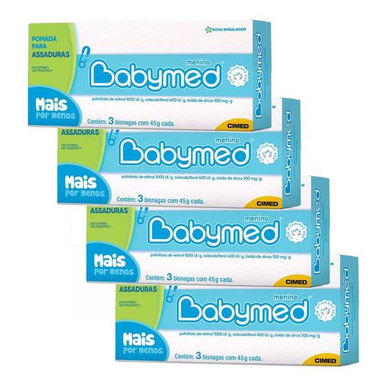 Babymed kit 4x3 45gr 12 Pomadas Para Prevenção e para Assaduras Cimed ...