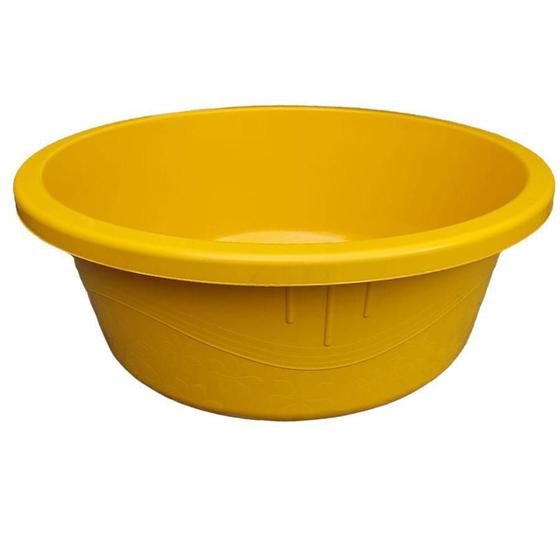 Bacia De Plástico Extra Grande 100 Litros Amarela Arqplast - Bacia ...