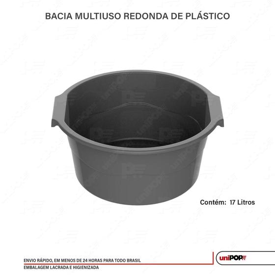 Bacia Plástica 17 Litros Uninjet - Bacia - Magazine Luiza