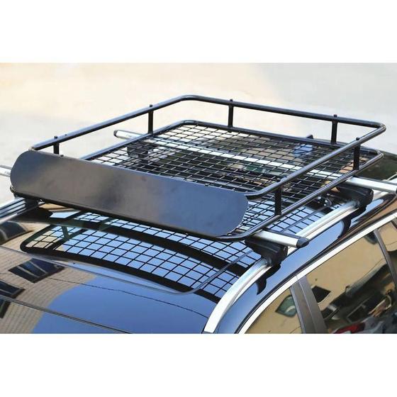 Bagageiro de Teto Aberto para Automóveis Pelegrin PEL-80TR em Aço Preto ...