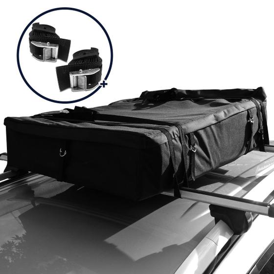 Bagageiro de Teto Maleiro Resistente Dobrável Para Carro 175lts + Cinta ...