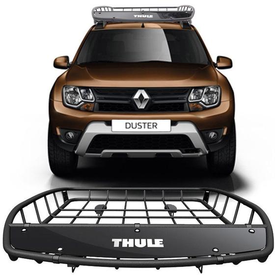 Bagageiro Gradeado Aberto Thule Canyon 859 Xt 68 Kg Renault Duster 2012 ...