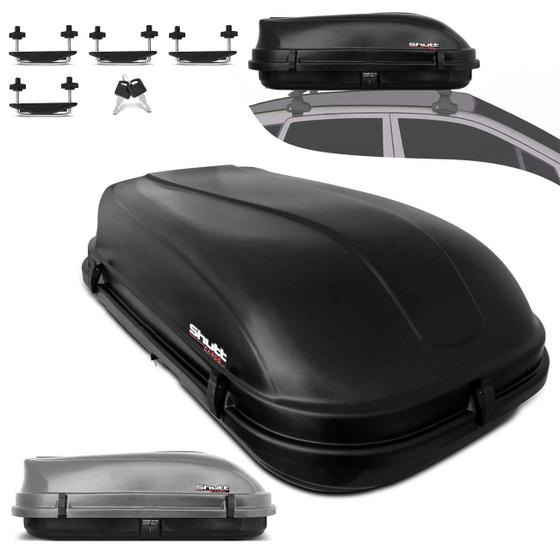 Bagageiro Maleiro de Teto 600 Litros Preto Cinza com Chave Shutt ...