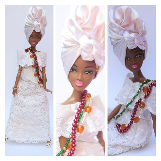 BAIANA - Boneca negra articulada africana estilo barbie cacheada ...