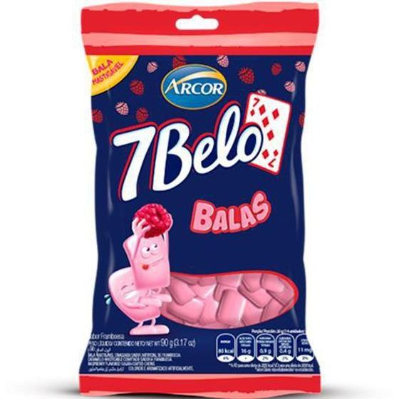 Bala 7 Belo Drageada Sabor Framboesa Arcor 90g - Balas - Magazine Luiza