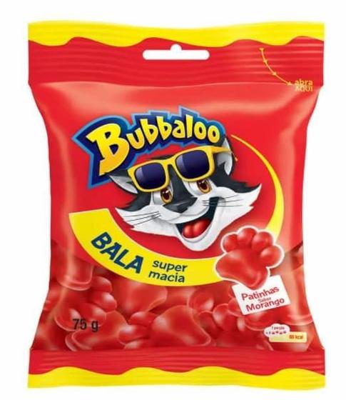 Bala Bubbaloo Patinhas Morango Com 12 Un De 15G - Mondelez ...