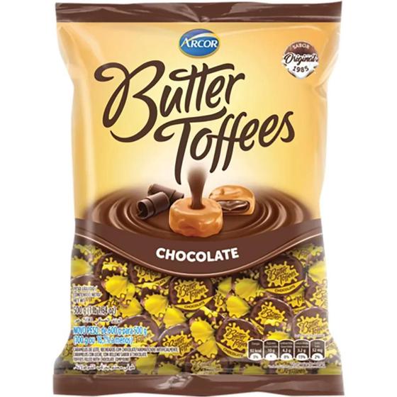Bala Butter Toffe Chocolate - Arcor - Balas - Magazine Luiza