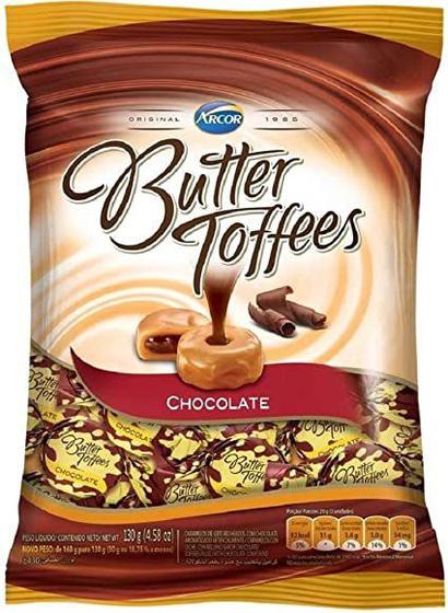 Bala Butter Toffee Sabor Chocolate - 5 Pacotes - AZEDINHA - Balas ...