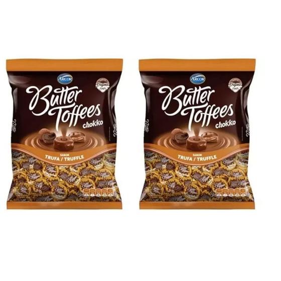 Bala Butter Toffees Arcor Sabor Chokko Truffa - Kit 02 Pacotes 500g ...