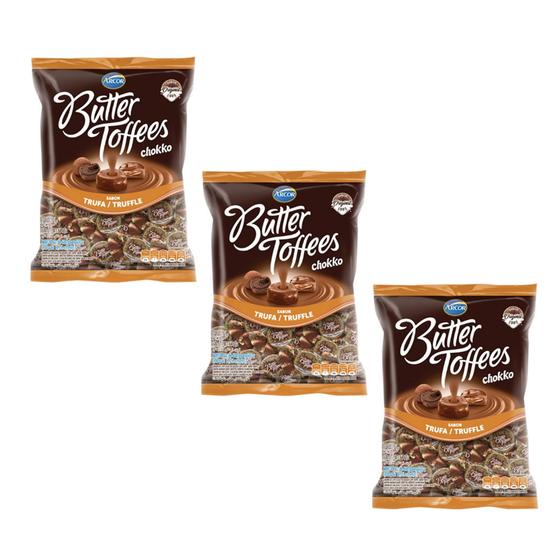 Bala Butter Toffees Chokko Trufas kit c/3 100g - Arcor - Balas ...