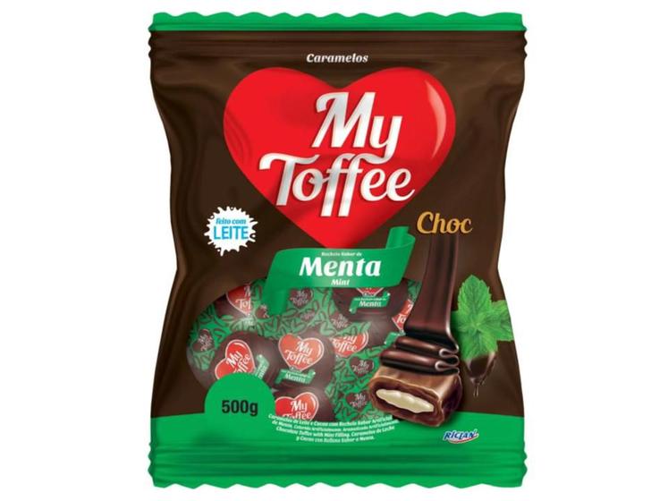 Bala Caramelo My Toffee Chocolate Recheio Menta 500g - RICLAN - Balas ...