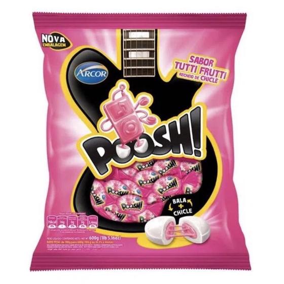 Bala Chiclete Poosh sabor Tutti Frutti Arcor Pacote 500g - Dori - Balas ...