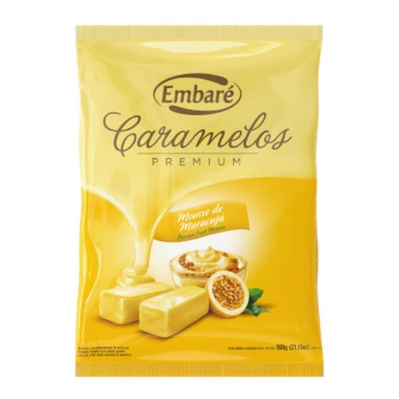 Bala De Caramelo Premium Sabor Mousse De Maracujá 600g - Embaré - Balas ...