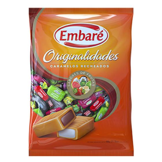 Bala de Caramelo Recheada Sortida 600g - Embaré - Bala de Gelatina ...