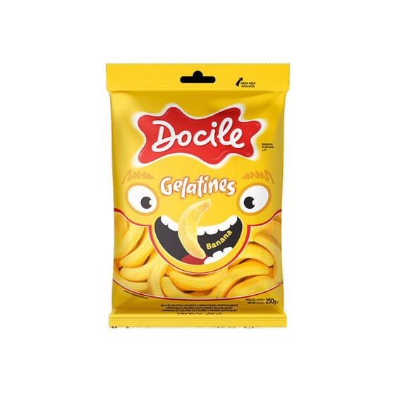 Bala de Gelatina Mini Banana 250g - Docile - Bala de Gelatina ...