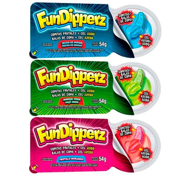 Bala de Goma com Gel Ácido FunDipperz Unidade Sortida - DTC - Balas - Magazine Luiza