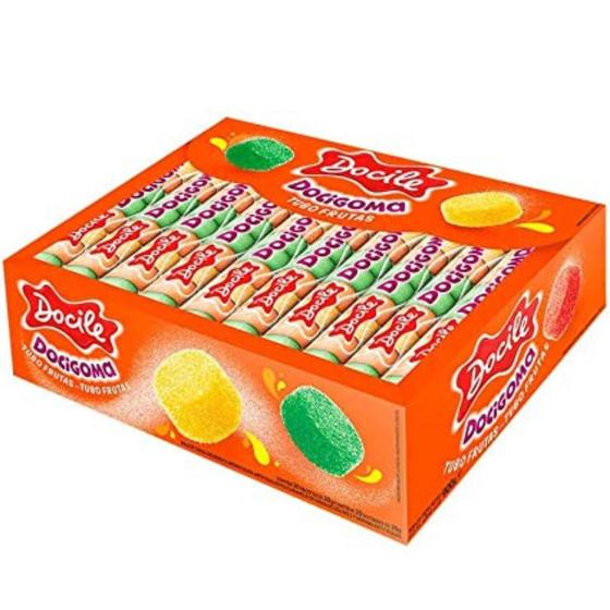Bala de Goma - Docigoma Frutas 30x30gr Tubos - Docile - Balas ...