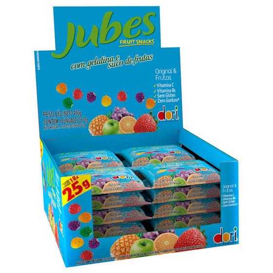 Bala de Goma Jubes Fruit Snacks Original&Frutas 25g c/24 - Dori - Balas ...