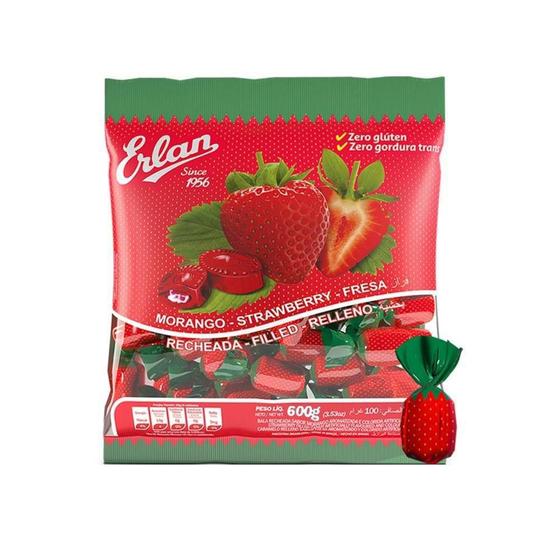 Bala Dura Sabor Morango 600G - Erlan - Balas - Magazine Luiza