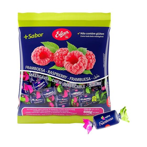 Bala Erlan Mastigável Framboesa 600g - Balas - Magazine Luiza
