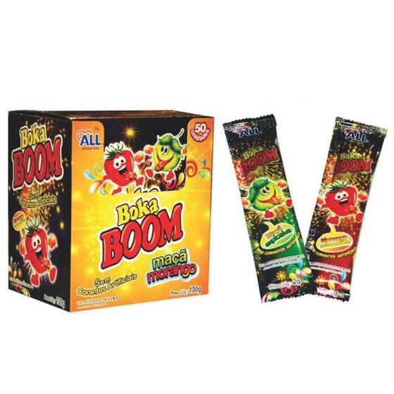 Bala Explosiva All Boca Boom Maçã Morango c/50 - Balas - Magazine Luiza