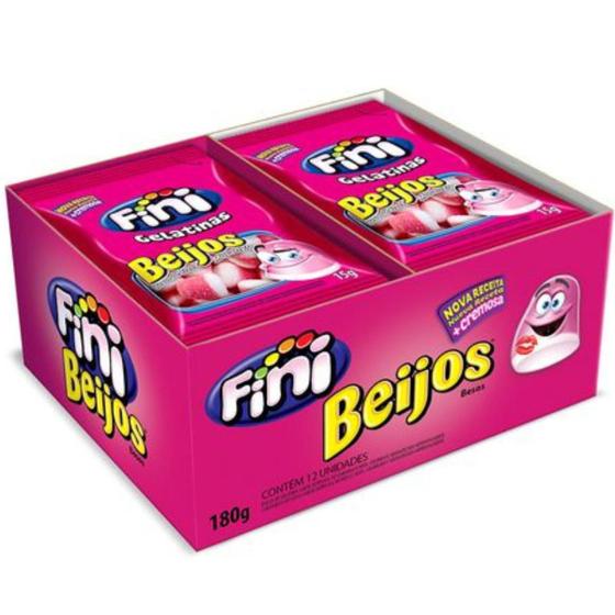 Bala fini de Beijo caixa display com 12 unidades beijinho da fini ...
