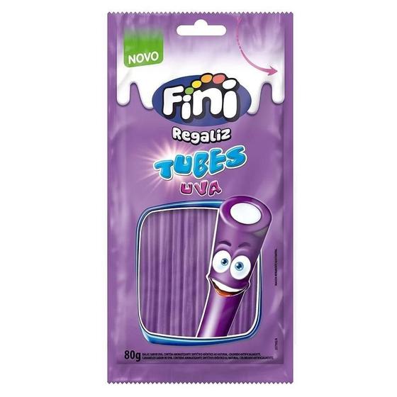 Bala Fini Regaliz Tubes Uva Brilho 80g - Balas - Magazine Luiza