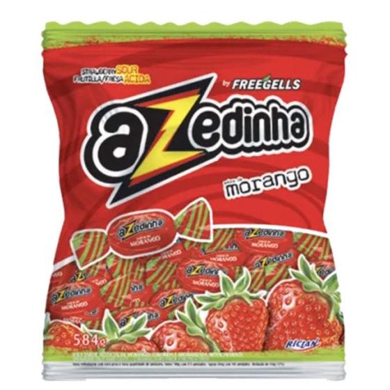 Bala Freegells Azedinha Morango Pacote 584g - Riclan - Balas - Magazine ...