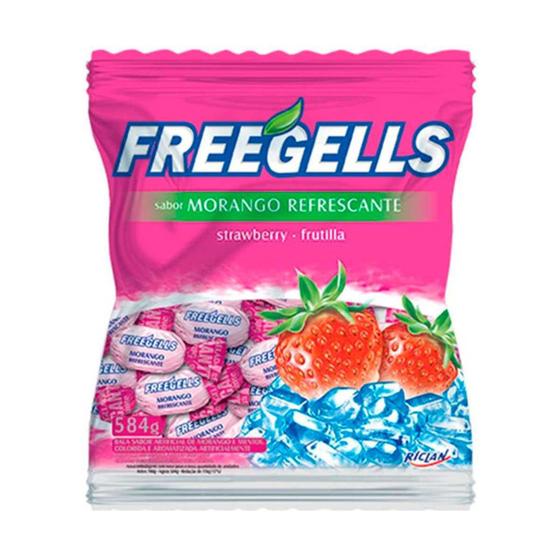 Bala Freegells Morango 584G Riclan - Balas - Magazine Luiza