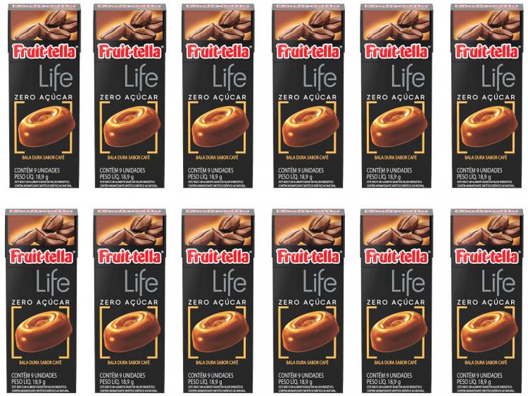 Bala Fruittella Life Café sem Açúcar - 226,8g Flip Top 12 Unidades ...