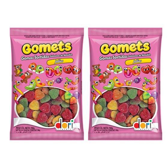 Bala Gomets Jujuba Sortidas Coração Kit 2 Pacotes 700g cada - Dori ...