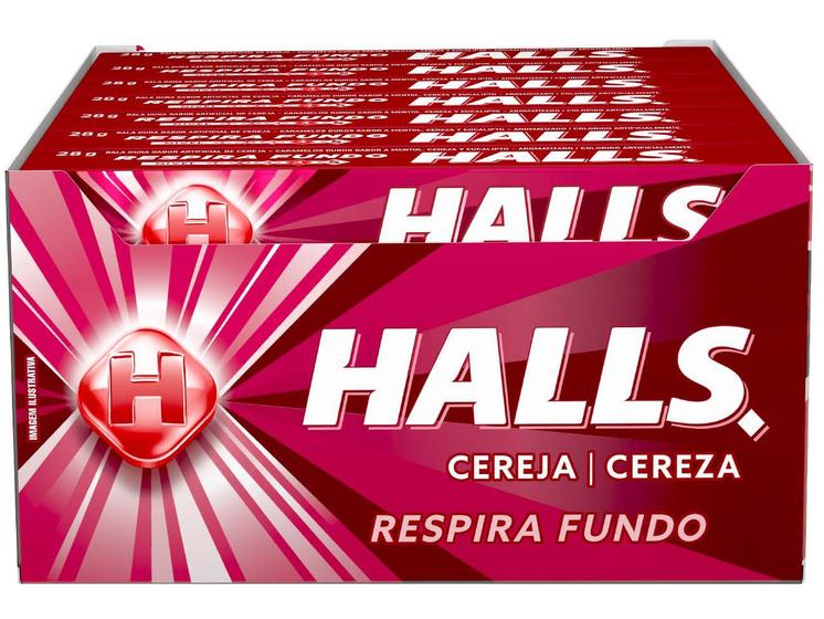 Bala Halls Cereja 28g Display 21 Unidades - Balas - Magazine Luiza