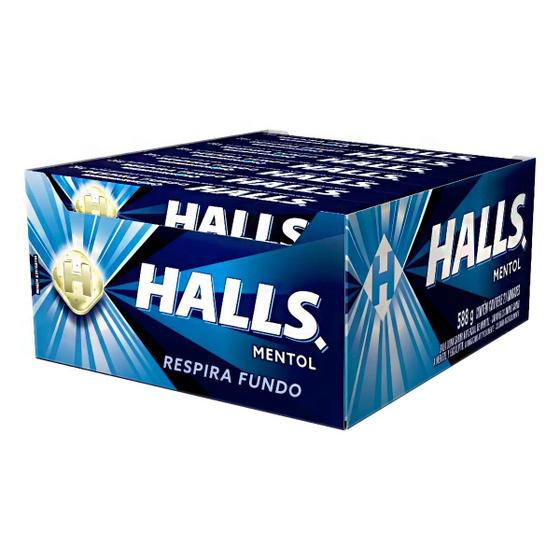 Bala Halls Drops Sabor Mentol Azul - Caixa 21 Un Revenda Top - Balas ...