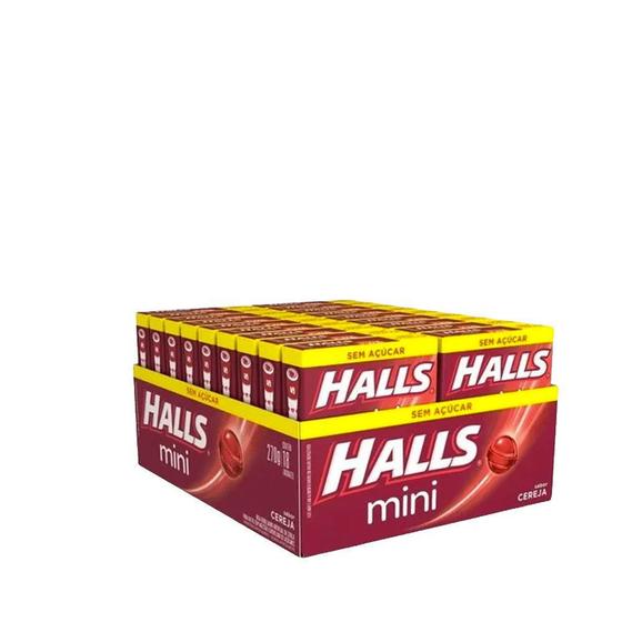 Bala Halls Mini Sem Açúcar 18x15g - Cereja - Balas - Magazine Luiza