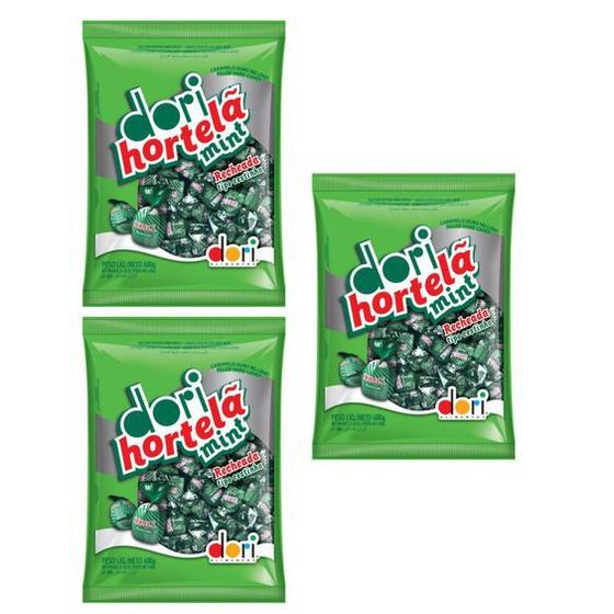 Bala Hortelã Mint Menta Sabor Hortelã Com Recheio Kit 1800g - Dori ...