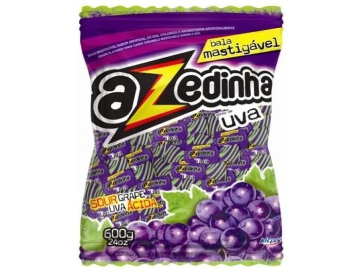 Bala Mastigável Azedinha Uva Pacote 600g - Riclan - Balas - Magazine Luiza