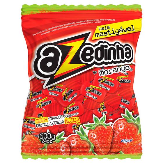 Bala Mastigável Azedinho Sabor Morango - Riclan CX c/20 - ** PEC RICLAN ...