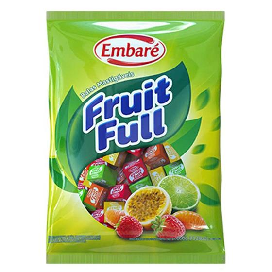 Bala Mastigável Fruit Full Frutas 660g - Embaré - Balas - Magazine Luiza