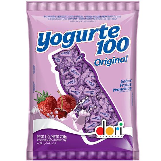 Bala Mastigável Iogurte 100 Original Frutas Vermelhas 700g - Dori ...