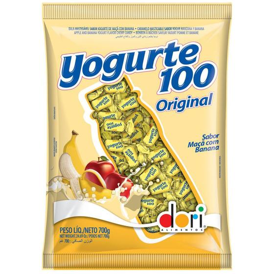 Bala Mastigável Iogurte 100 Original Maçã Banana 700g - Dori - Balas ...